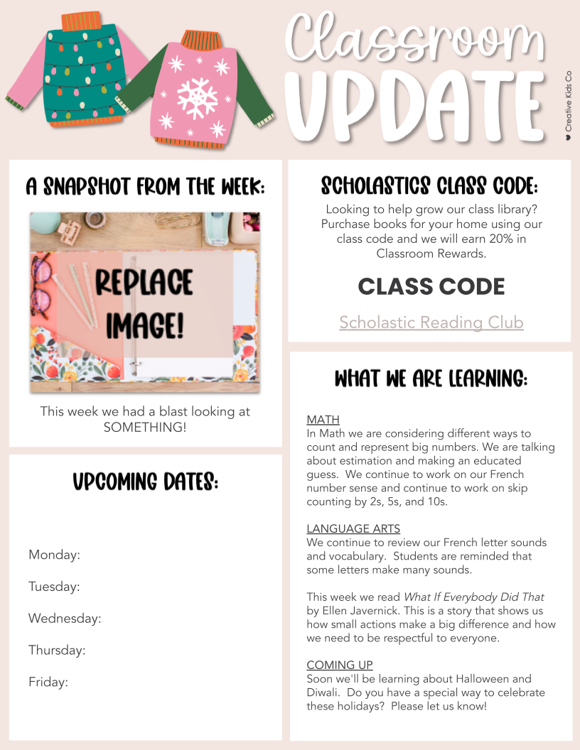 Classroom Update – Creative Kids Co